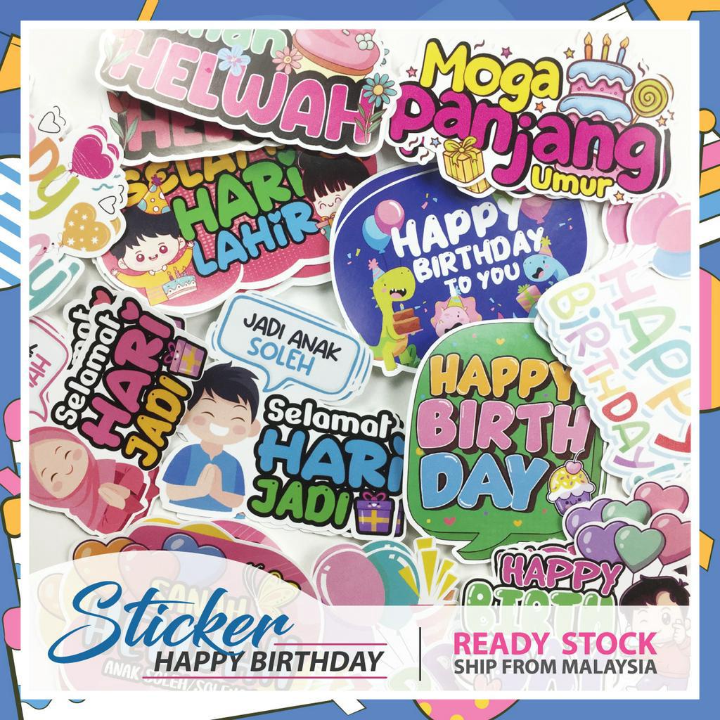 STICKER Hari Jadi | Happy Birthday | Ulang Tahun | Sanah Helwah ...