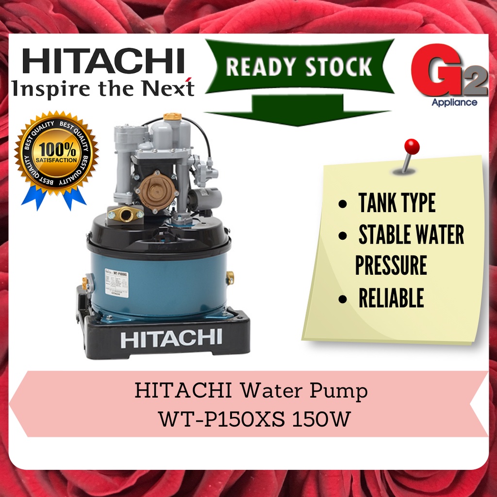 HITACHI Water Pump Tank Type Shallow Well WT-P150XS/WT-P200XS 150W/200W ...