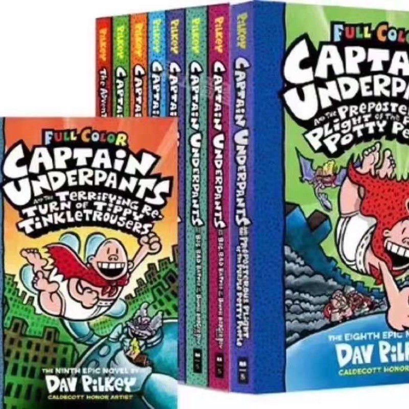 full color Captain Underpants 9 books | Shopee Malaysia