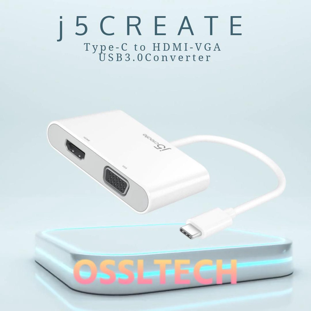 J5Create JCA175 USB-C Type-C to HDMI-VGA USB3.0 USB-C PD Converter 4合1 ...