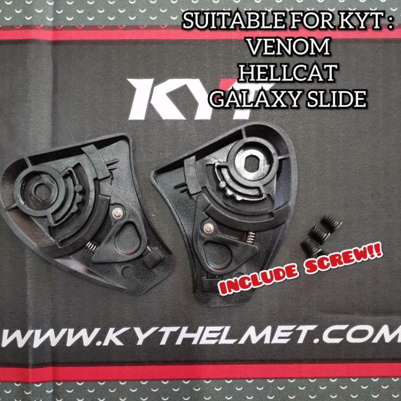 GEAR BASE KYT VENOM HELLCAT GALAXY SLIDE COPY ORI SIDE CAP COVER skru ...