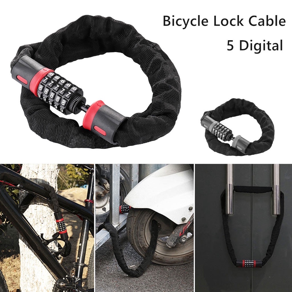 MKR Long Safety Chain Lock For Bike Anti-theft Steel Password Code ...