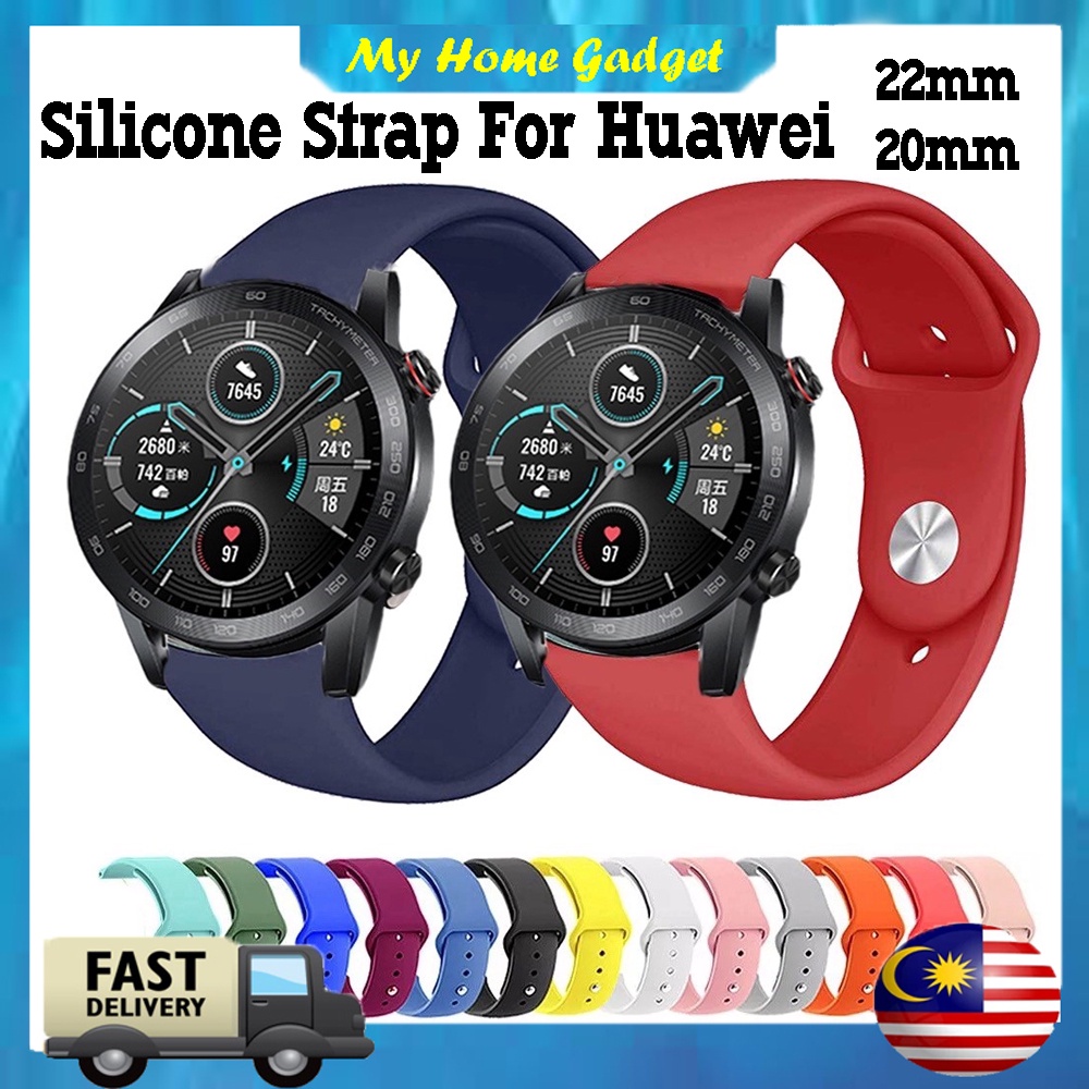 Silicone Strap (22mm/20mm) For Huawei GT/GT2/GT3/GT4/GTR4/GT2E/GT2 PRO ...