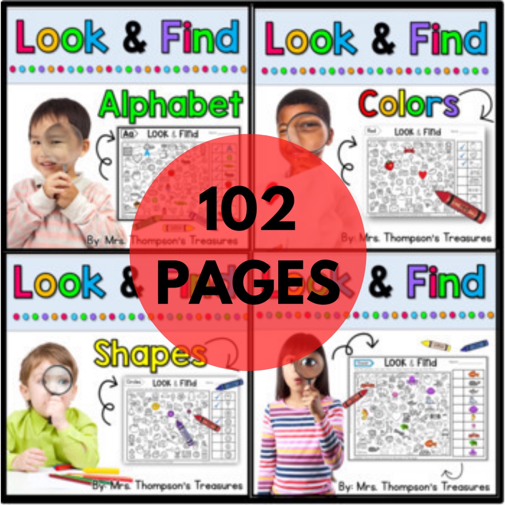 (PDF) look n find creative activity colouring worksheet 102 pages SOFT ...