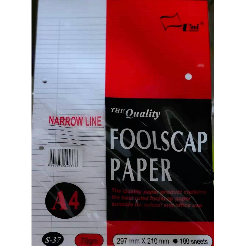 UNI FOOLSCAP PAPER 1pack 70G/100sheets 100G/70sheets | Shopee Malaysia