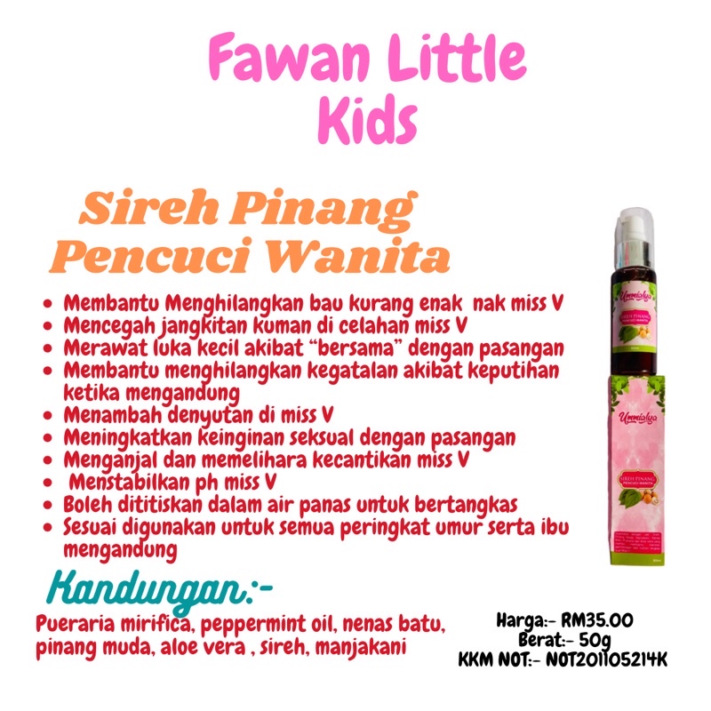 SIREH PINANG PENCUCI WANITA/SET BERPANTANG UMMIALYA🔥🔥FREE GIFT 🔥🔥 ...