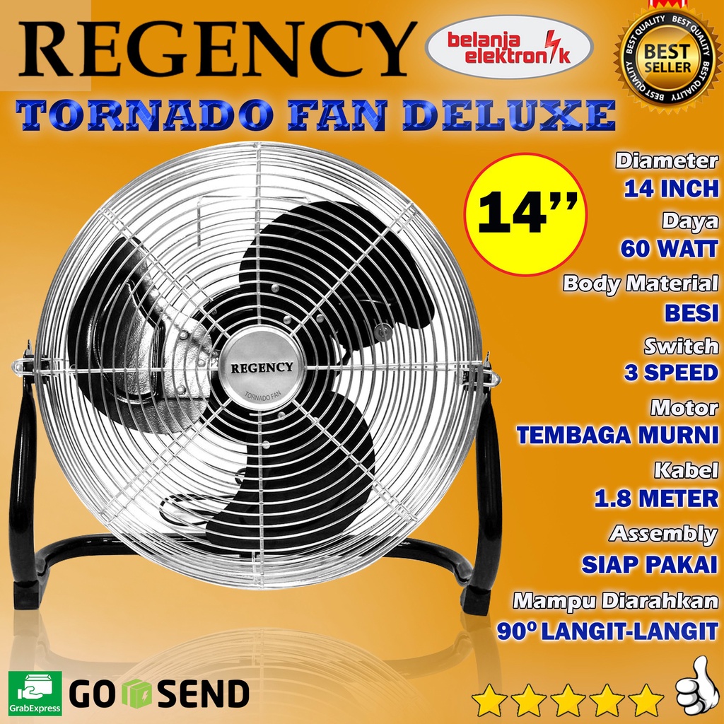 Regency FLOOR FAN DLX 14 TORNADO IRON FAN DELUXE 14 INCH-36 CM | Shopee Malaysia