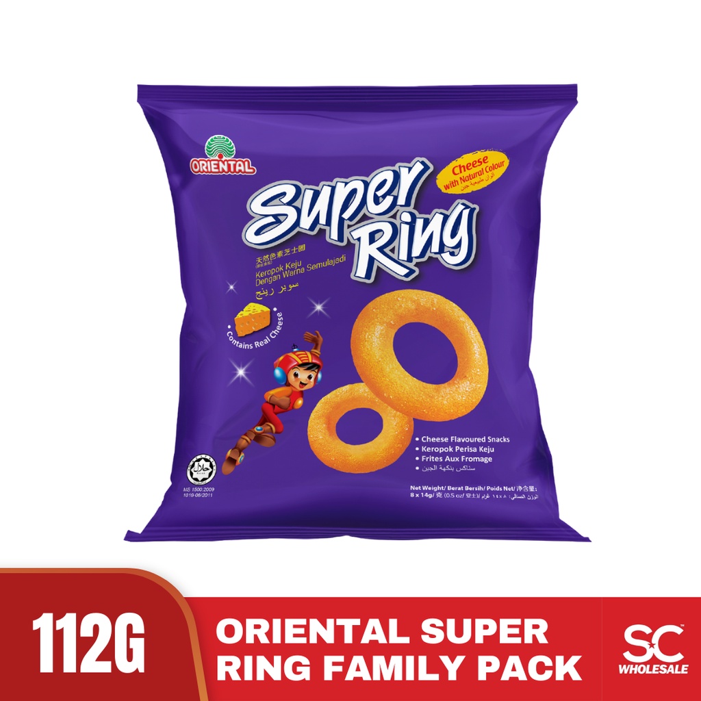 Oriental Super Ring Cheese Snack (Family Pack) 8's x14g | Shopee Malaysia