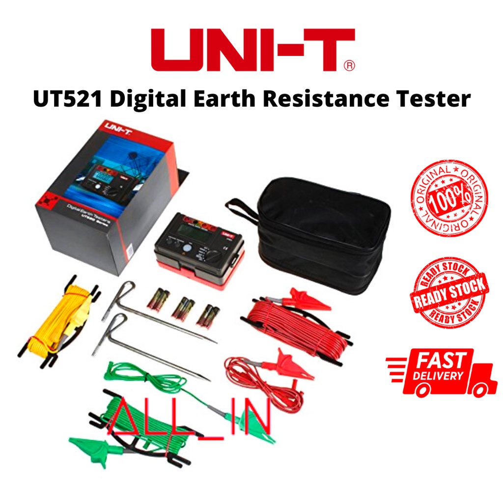 UNI-T UT521 Digital Earth Resistance Tester Earth earth voltage testing ...