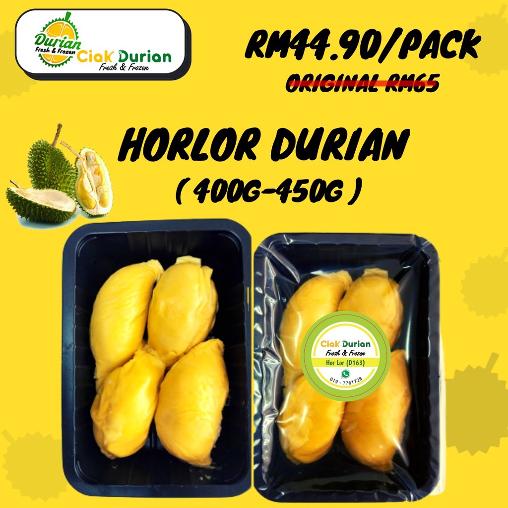 [CIAK DURIAN] HorLor Durian Fresh and Frozen (400g - 450g) | Shopee ...
