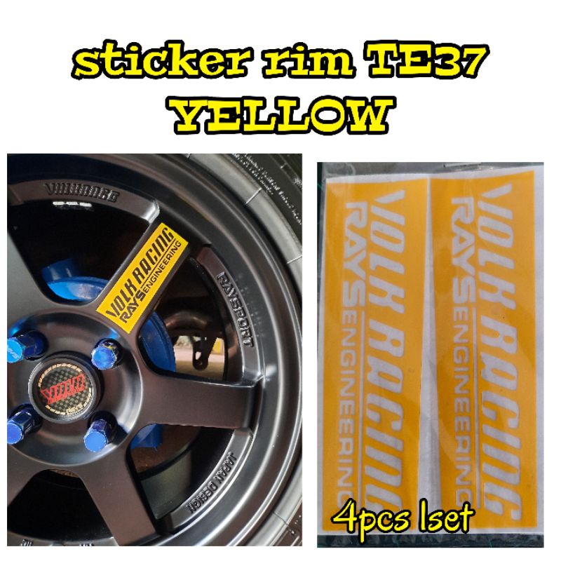 sticker Rim TE37 YELLOW/SSR/TE37 BLACK | Shopee Malaysia