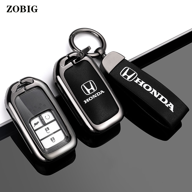 ZOBIG For Honda Accord Civic Pilot CRV Zinc Alloy Car Key Fob Cover ...