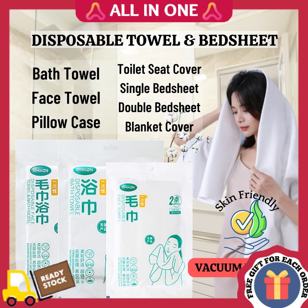 Allinone One Time Used Disposable Travel Towel Bedsheet Vacuum ...