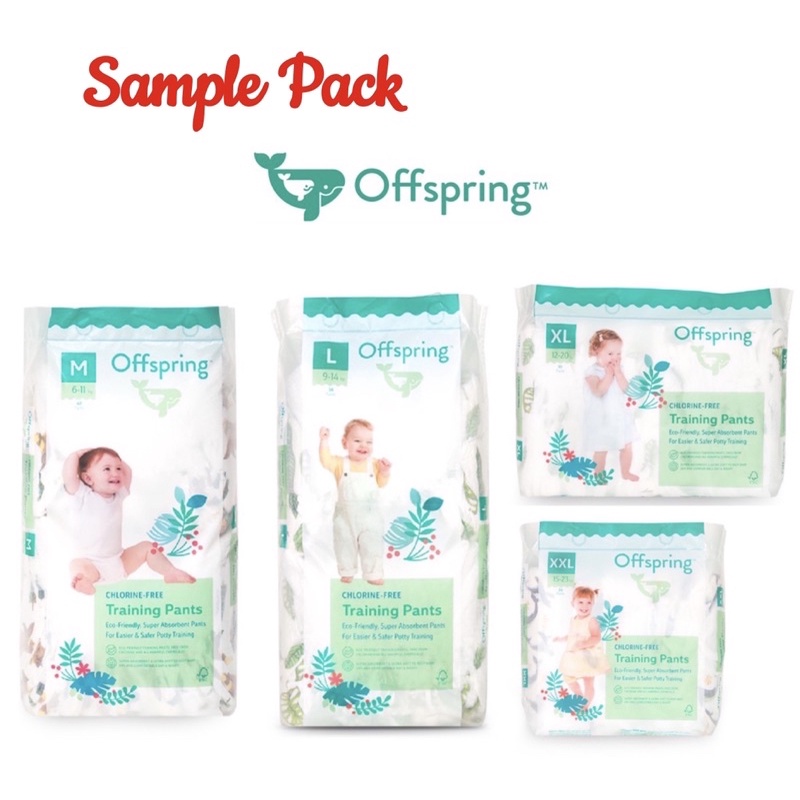 Sample Pack for Offspring Training Pants Diapers - Size M, L, XL and ...
