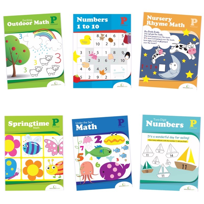 Preschooler Activity Book (Math, Numbers 1-10, 2-digit numbers, Measure ...