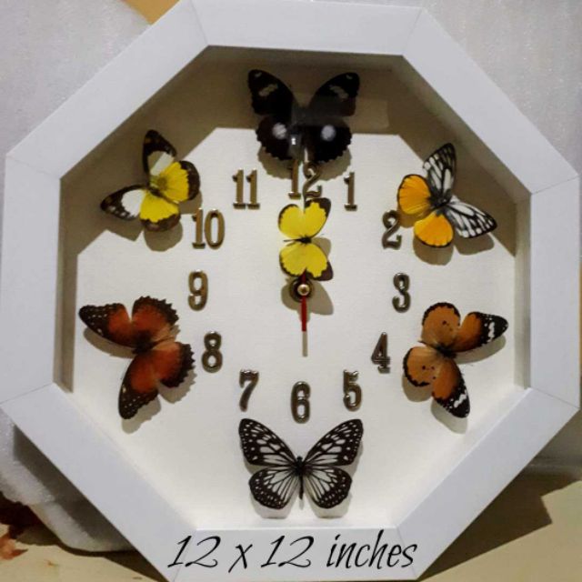 Butterfly Wall Clock Octagon Philippine Souvenir | Shopee Malaysia