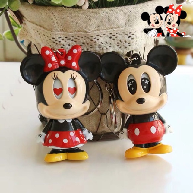 Disney Mickey Mouse & Minnie Mouse Turn Eyes Four Type Emotion c/w Bell ...