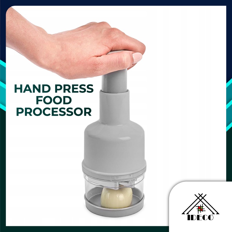 iDECO Hand Press Push Food Processor Chopper Chopping Fruits Vegetable ...