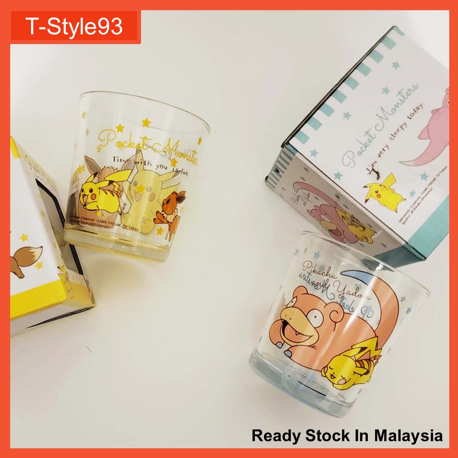 Pokemon Glass Cup Cute Pikachu Slowpoke Coffee MilkA Cup Glass | Shopee ...