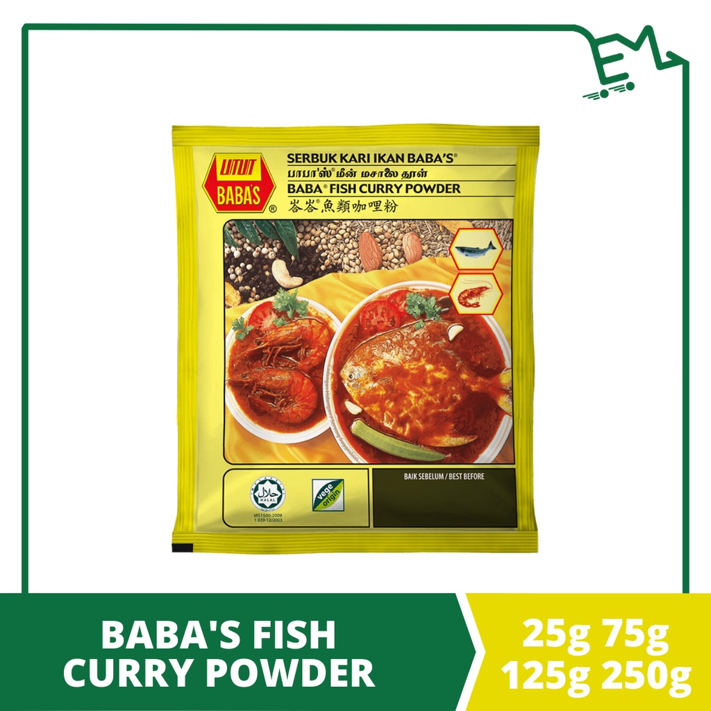 BABA'S Fish Curry Powder | Serbuk Kari Ikan | 峇峇鱼类咖哩粉 25g/125g/250g ...