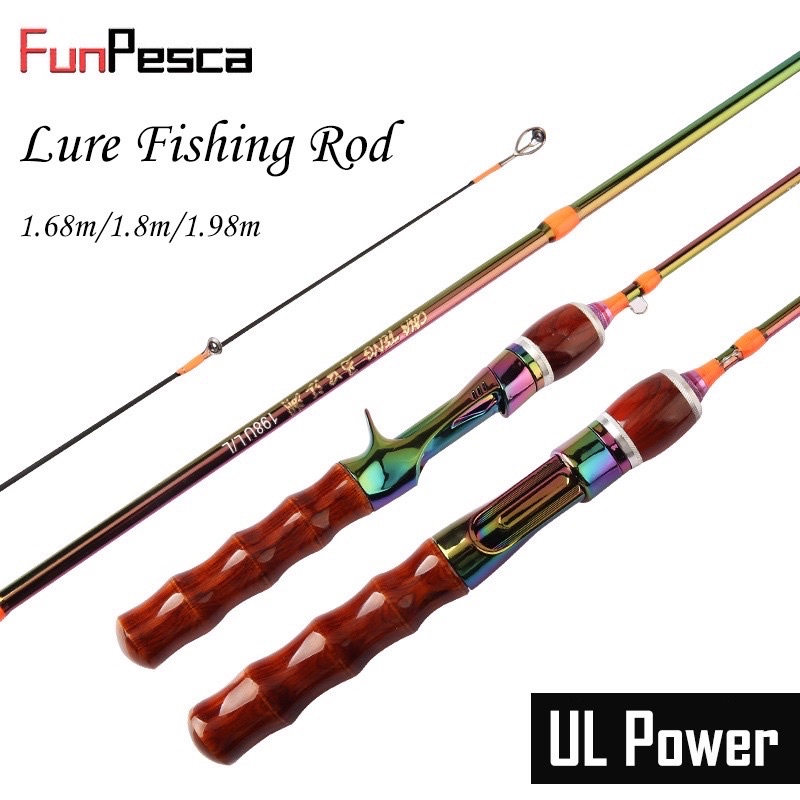1.68m/1.8m/1.98 m Ul Power Fishing Rod Udang pancing Spinning Rod ...
