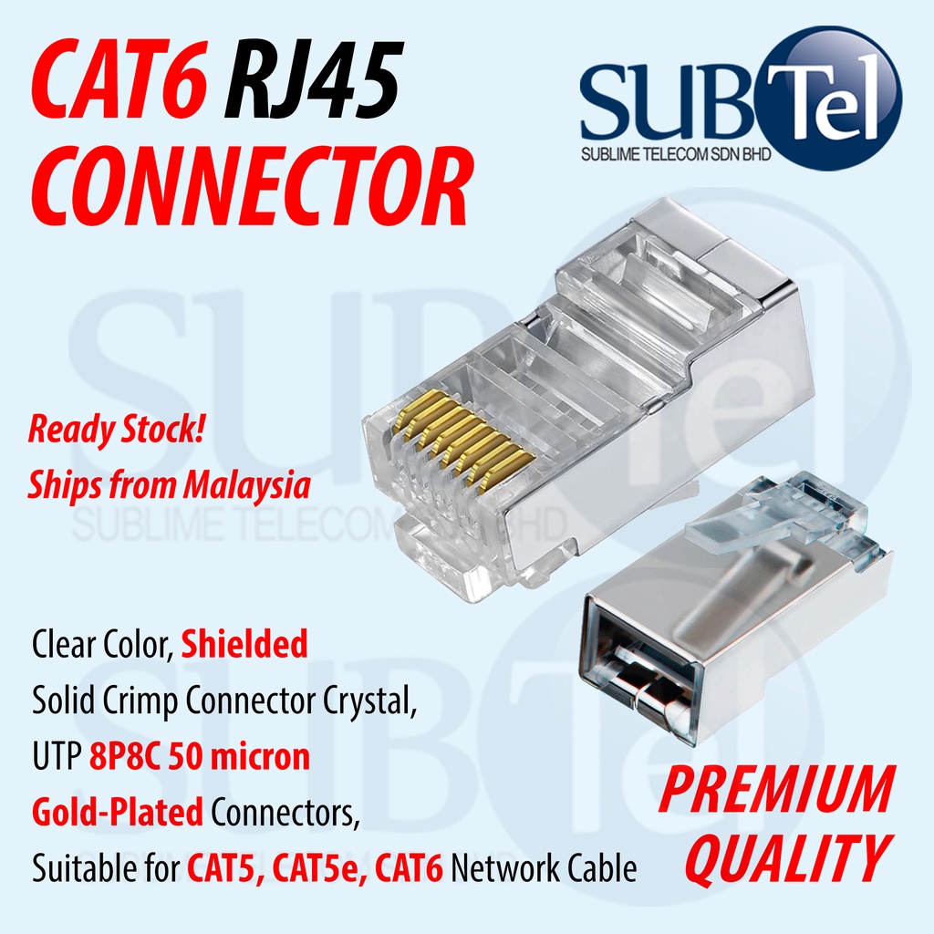 SenTec RJ45 CAT6 CAT7 Ethernet LAN Cable Connector Modular Network Plug ...