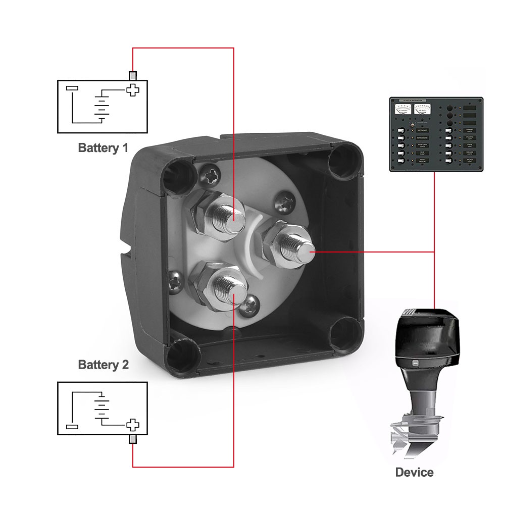 3 Position 12-60V Master Battery Power Kill Off Switch 300A Selector ...