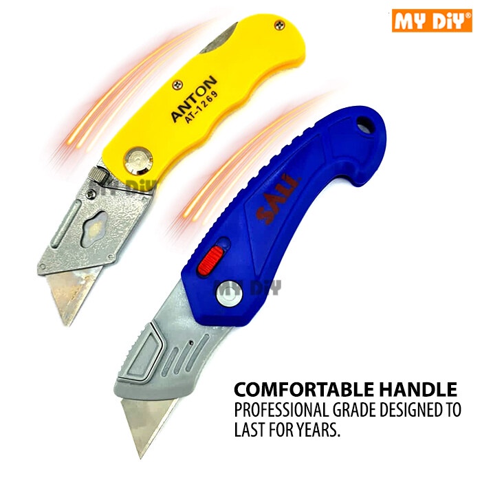 MYDIYHOMEDEPOT - Retractable Utility Knife Cutter Carton Box Cutter ...