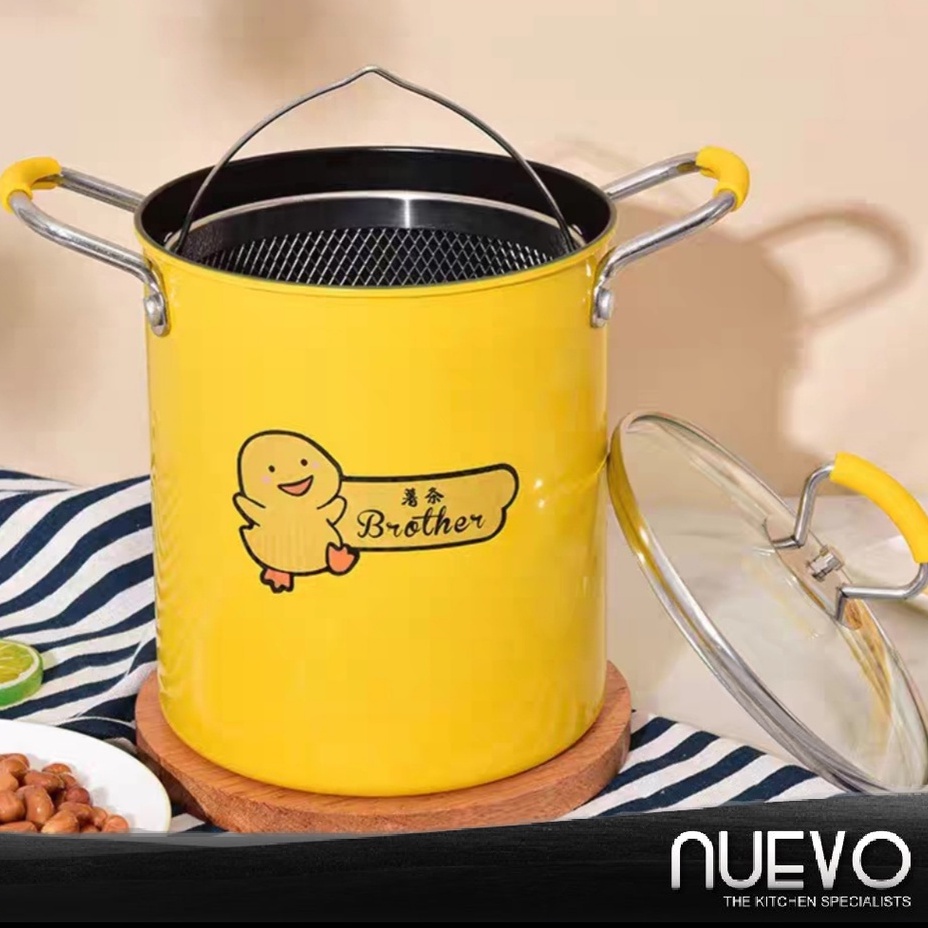 Tempura Deep-Fried Pot Multi-Functional Deep Frying Pan Deep-Fried Pot ...