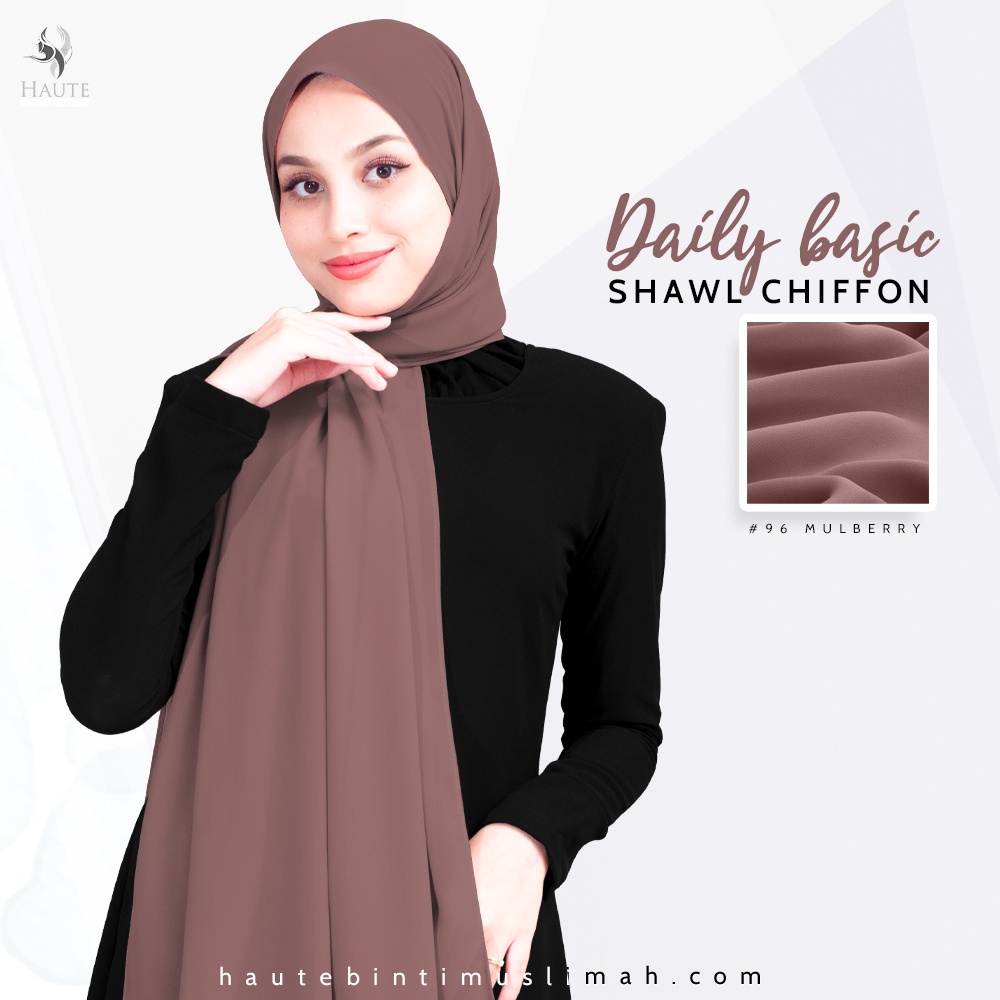 Every day basic shawl Chiffon for muslimah by Zoe Collection V2 | Shopee Malaysia