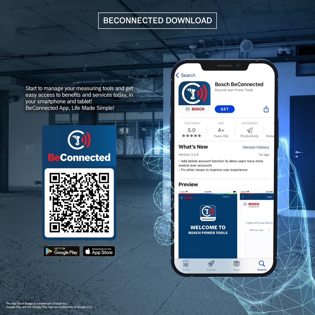 BOSCH GLL 5-50 X Professional Line Laser + BT150 Tripod Stand ...