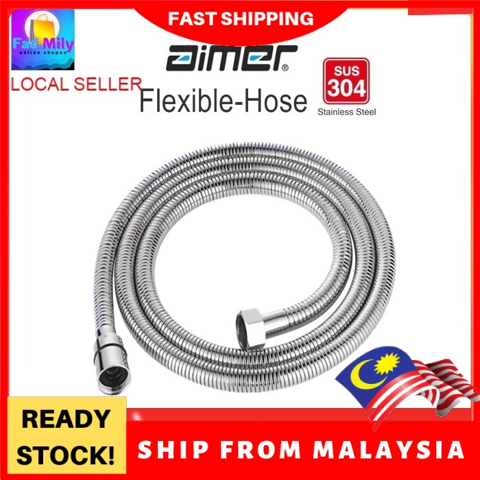 Aimer AMACC-4415 Stainless Steel 304 Chrome Spring Flexible Hose Only ...