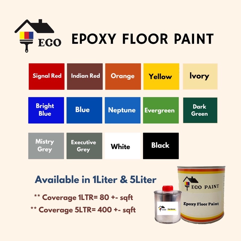 [Gloss & Matte]1L & 5L ECO EPOXY [HEAVY DUTY] PROTECTIVE & WATERPROOF ...