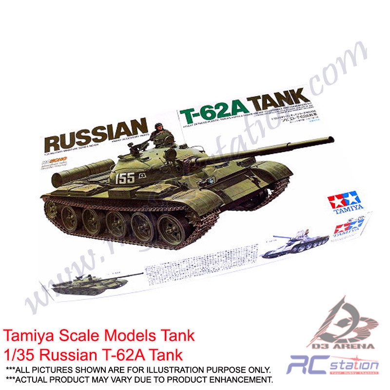 Tamiya Scale Models Tank #35108 - 1/35 Russian T-62A Tank [35108] | Shopee Malaysia