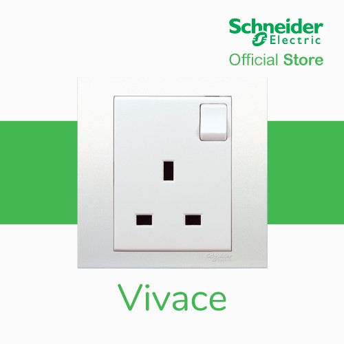 Schneider Electric Vivace 13A 250V 1 Gang Switched Socket | Shopee Malaysia