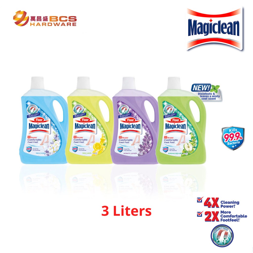 Kao Magiclean Floor Cleaner 3L Fresh Lemon / Green Apple / Fresh Floral ...