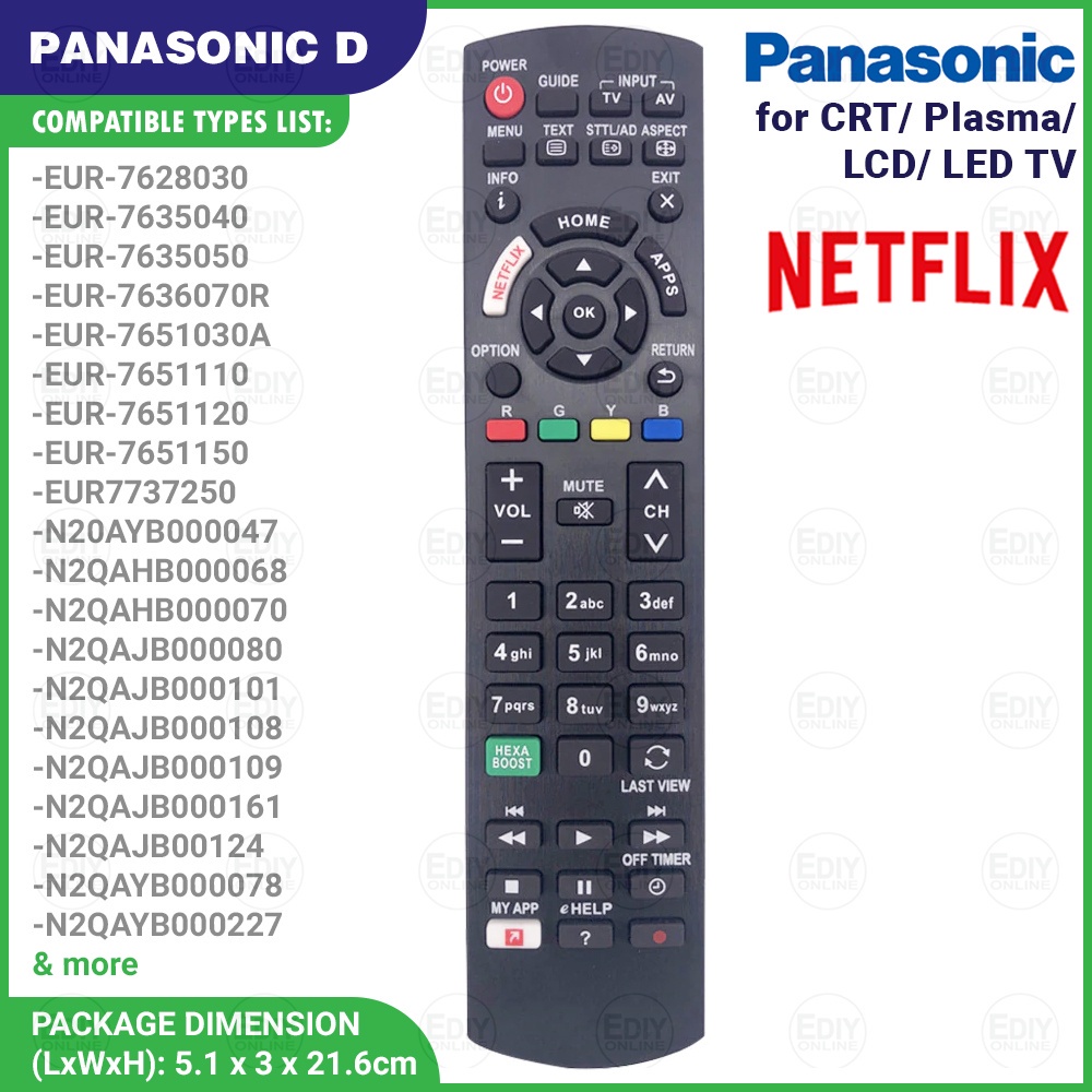 UNIVERSAL LCD LED SMART PANEL TV REMOTE CONTROL LG SHARP MYTV DECODER ...