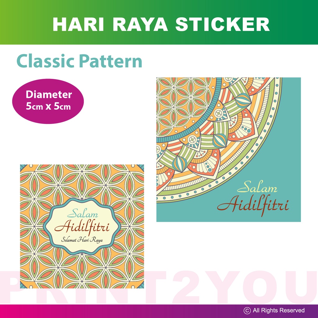 [100PCS] Hari Raya Stickers, Mirrorkote Sticker | Shopee Malaysia