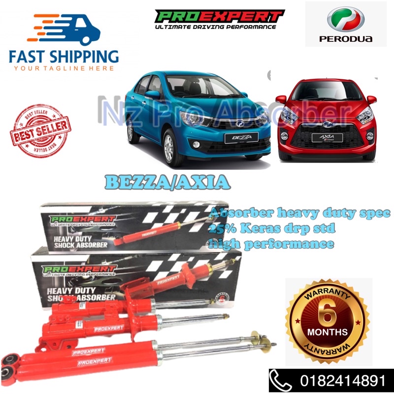 Perodua Axia/Bezza Absorber pro expert heavy duty performance | Shopee ...
