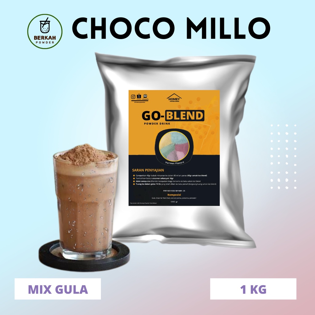 CHOCO MILL-O flavored drink powder 1Kg Instant Boba ice powder Bubble ...