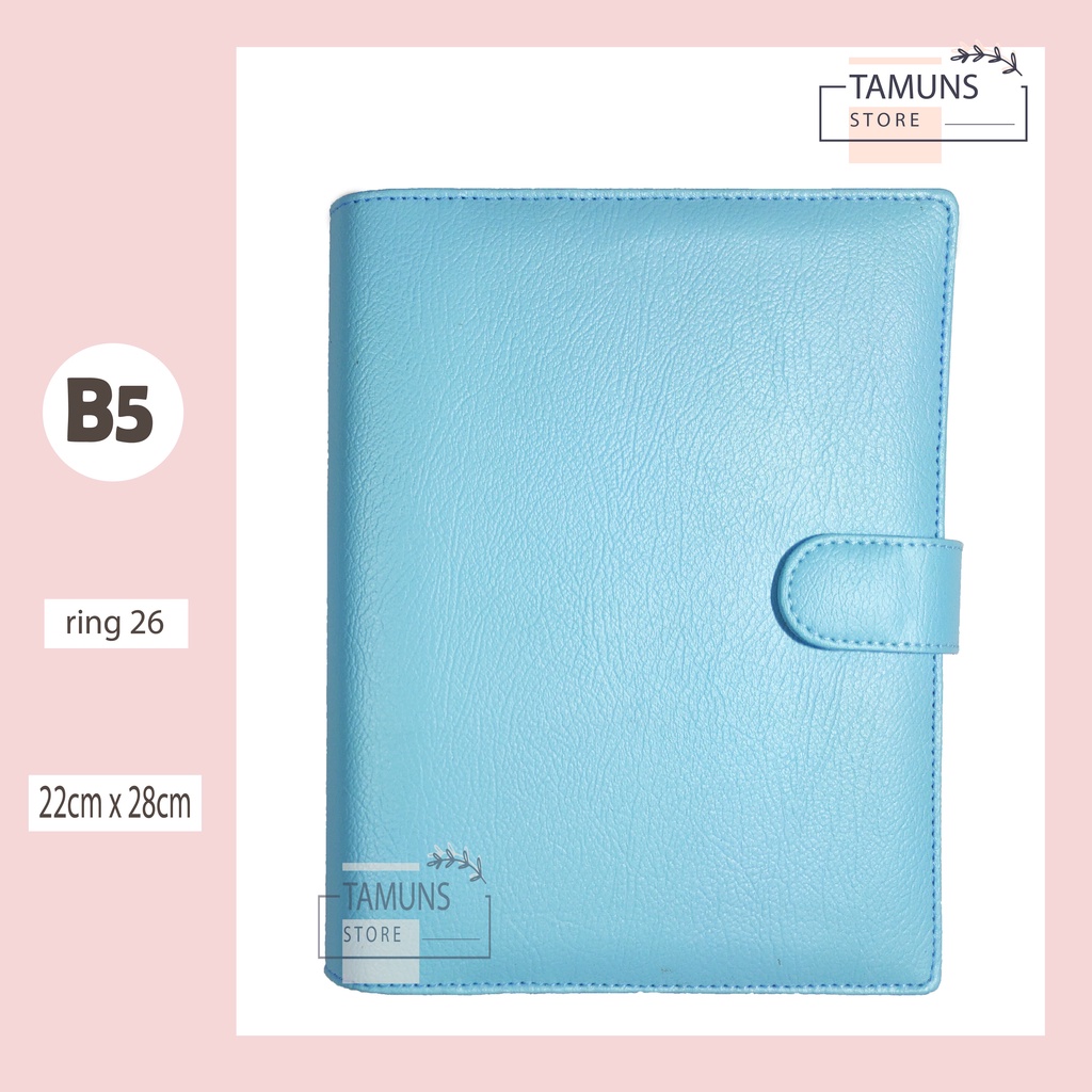 Binder Polos B5, Binder ready Synthetic Leather 26ring | Shopee Malaysia