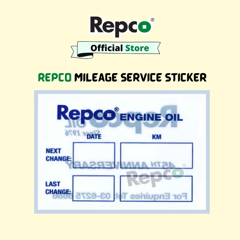Repco Peformance Mileage Service Sticker | Shopee Malaysia