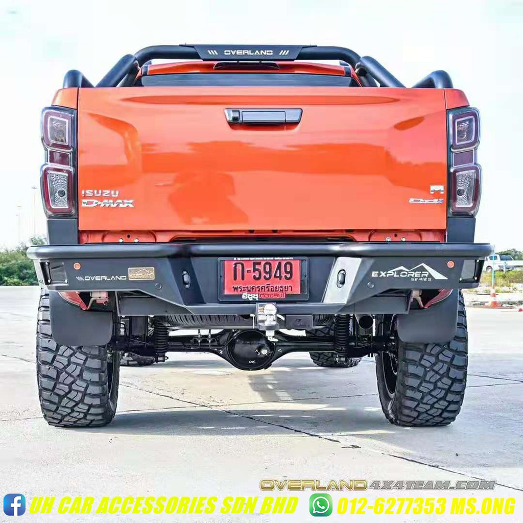 Isuzu Dmax D-Max 2021 Overland Thailand Steel Rear Bumper Bull Bar ...