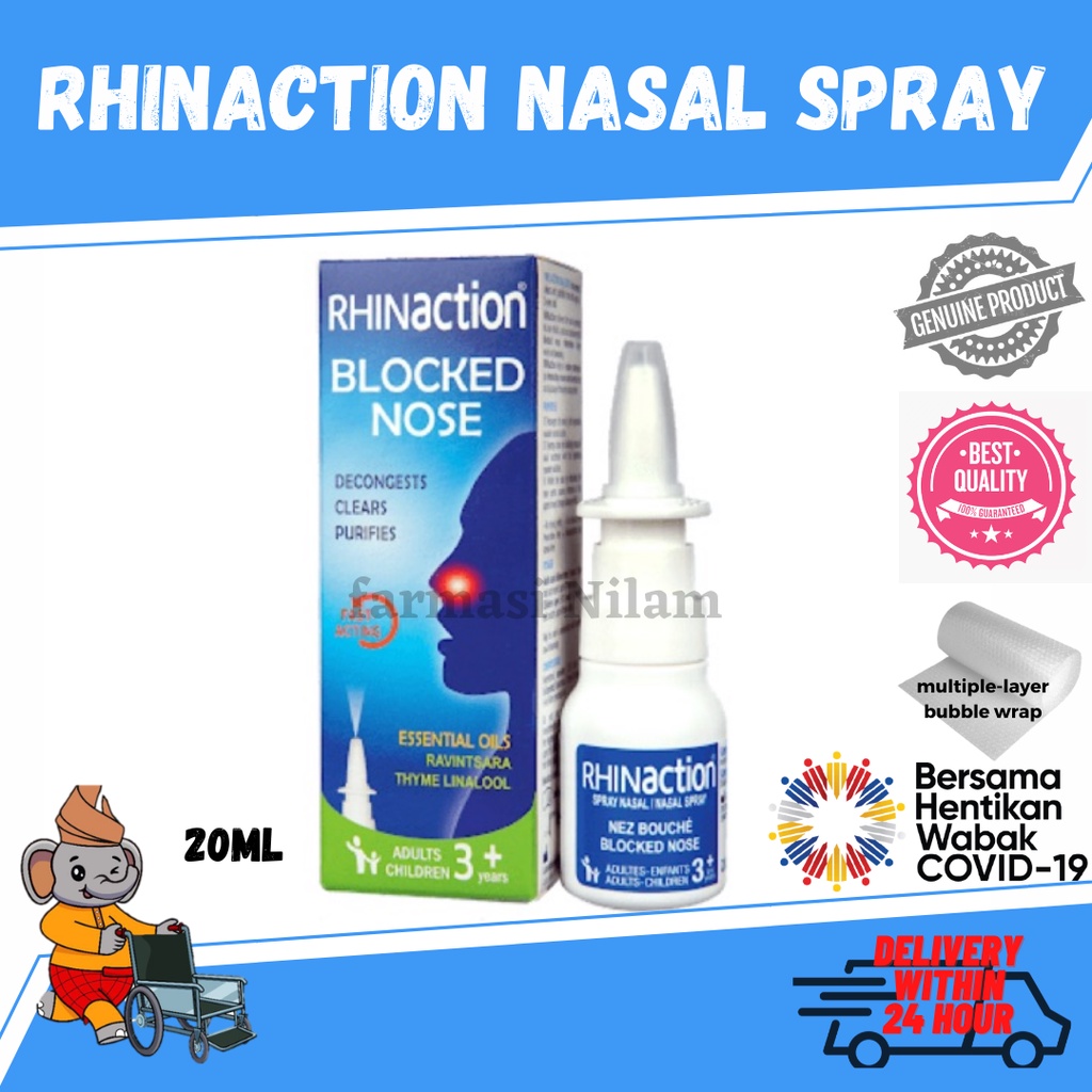 RHINACTION BLOCKED NOSE NASAL SPRAY 20ml | Shopee Malaysia