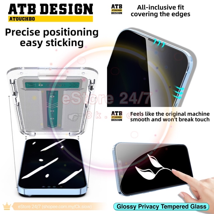 Atouchbo Phone 14 13 12 11 X XS XR Pro Max Anti Fingerprint Scratch Oil ...