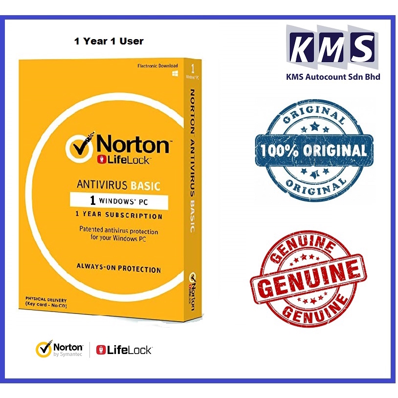 Norton Anti Virus Basic - 1 Device - 1 Year (Windows) (Email Delivery ...