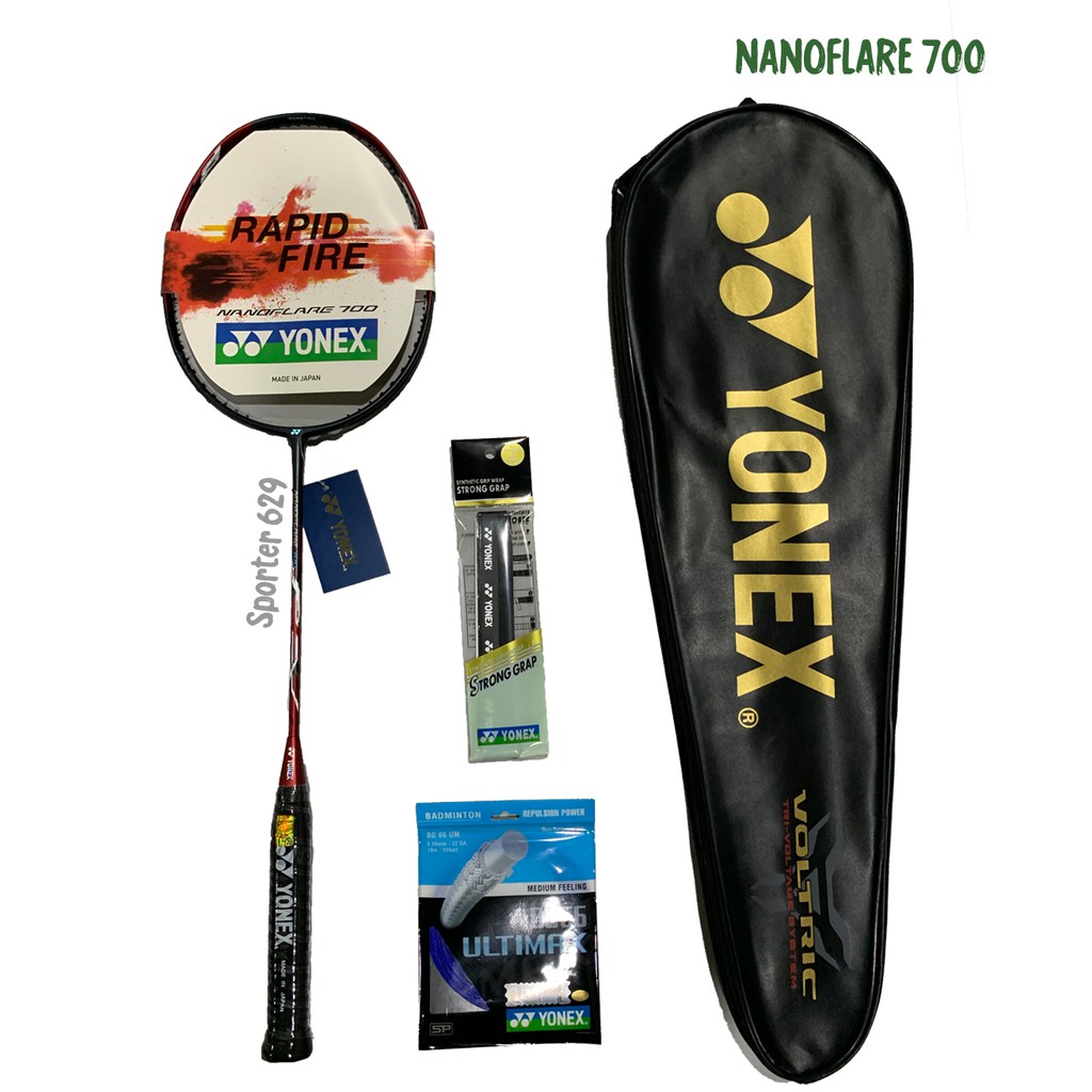 NANOFLARE 700 RED (JP) MAX 30 LBS PREMIUM QUALITY BADMINTON RACKET ...