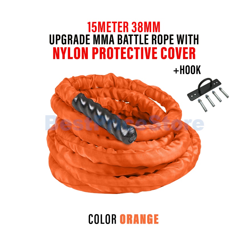 BPS 15 meters 38mm MMA Battling Training Muscle Battle Rope Home Gym ...