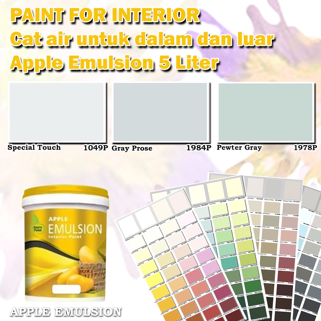 SANCORA I-EMULSION FOR INTERIOR & EXTERIOR 5 Liter Special Touch 1049P ...