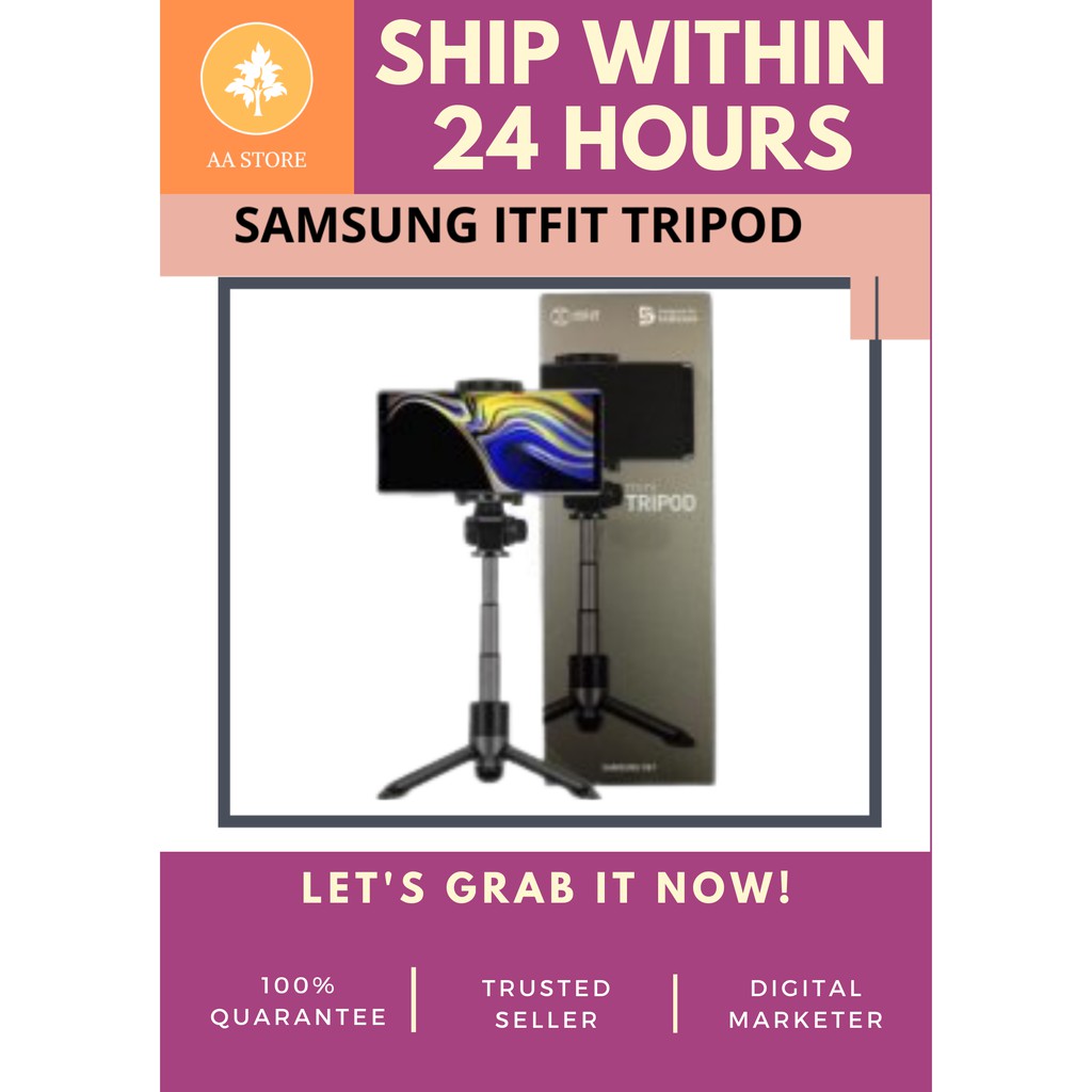 Original Samsung & ITFIT Official Mini Tripod Selfie Stick | Shopee Malaysia